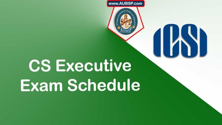 ICSI CS Executive December 2025 Time Table Released – Complete Exam ...