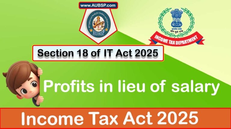 Income Tax Act 2025: Section 18 for Tax Year 2026-27 – AUBSP