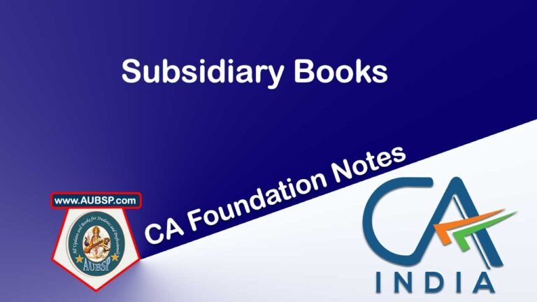 Subsidiary Books in Accounting – Complete Notes with Examples, Format ...
