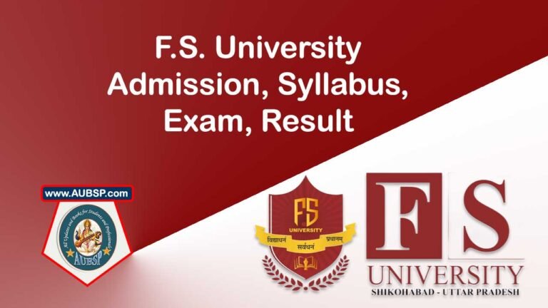 F.S. University Admission 2025: Courses, Fees, Eligibility, Entrance ...