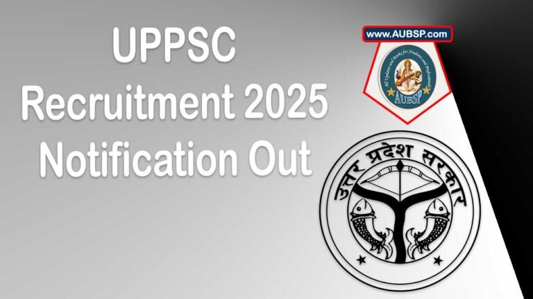 UPPSC Recruitment 2025 Notification: Apply Online for Group A & B Posts ...