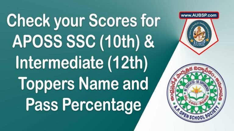 APOSS Result 2025 (Out): Check AP Open School SSC & Inter Results ...