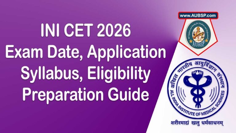 INI CET January 2026: Exam Date, Application, Syllabus, Eligibility ...