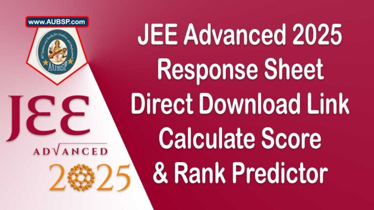JEE Advanced 2025 Response Sheet: Download PDF, Check Answers ...