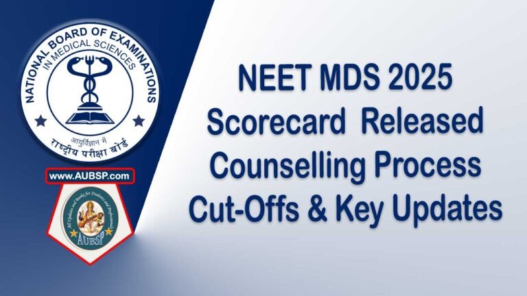 NEET MDS 2025 Scorecard Released: Check Cut-Offs, Merit List ...