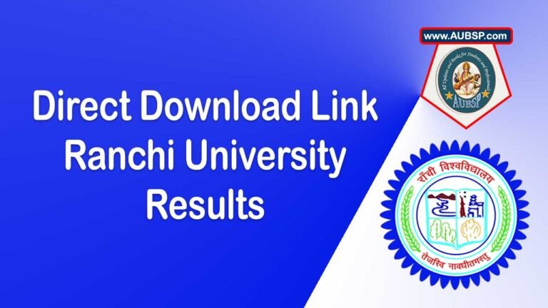 Ranchi University 2025 Results Declared for UG and PG Courses – Check ...
